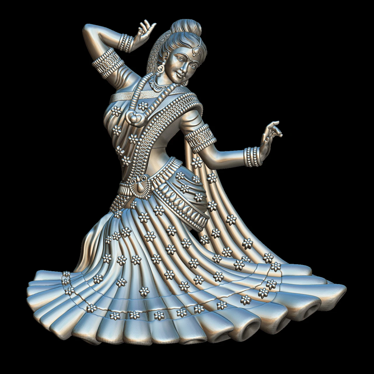 3D Model Of India Traditional Dance