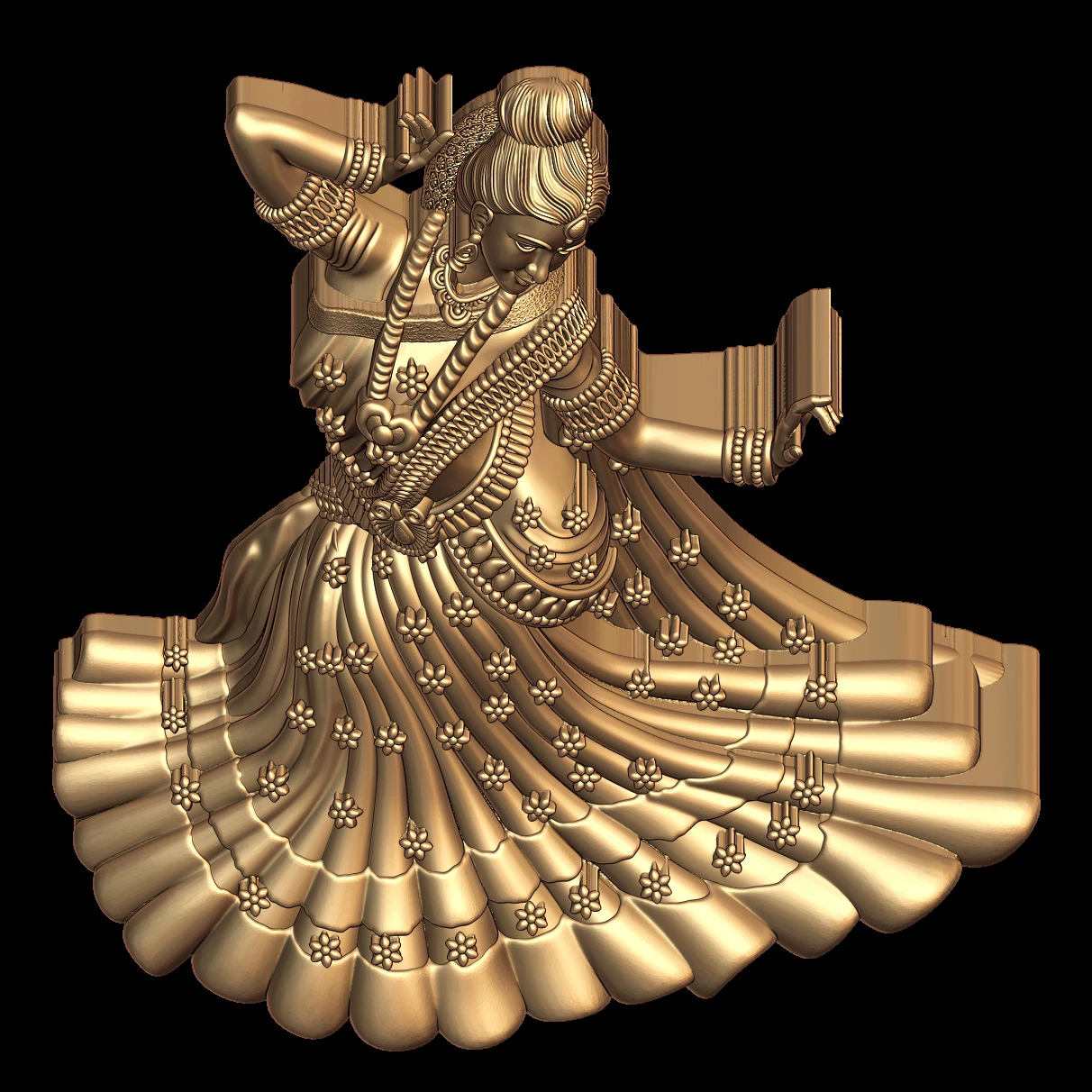 3D Model Of India Traditional Dance