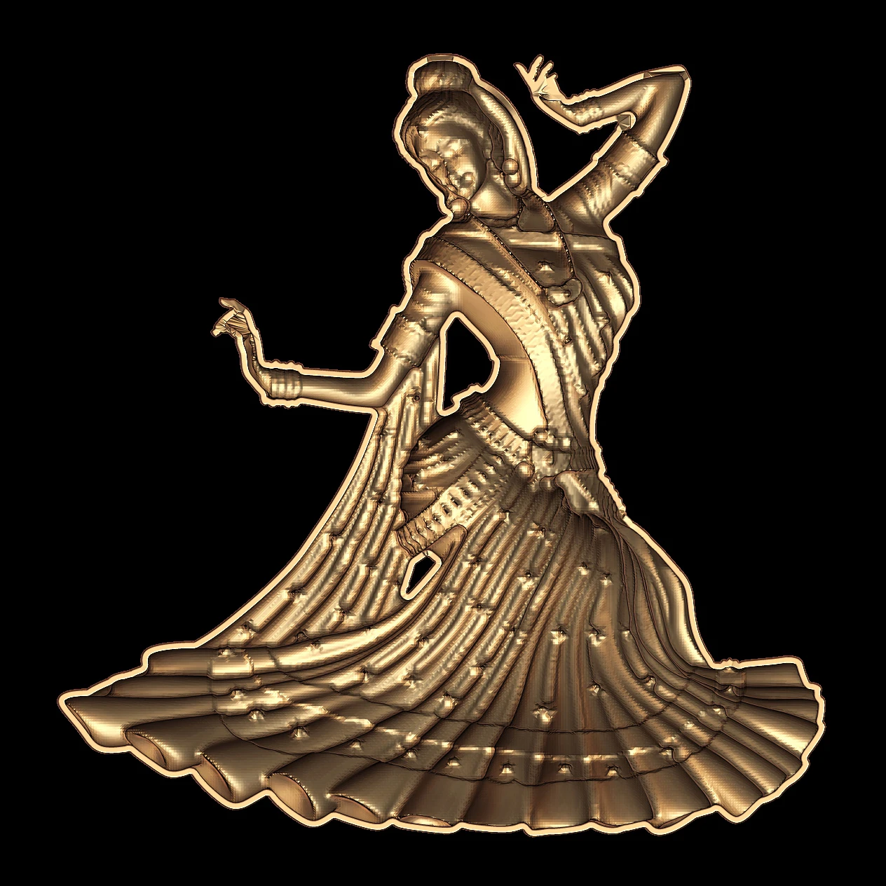 3D Model Of India Traditional Dance