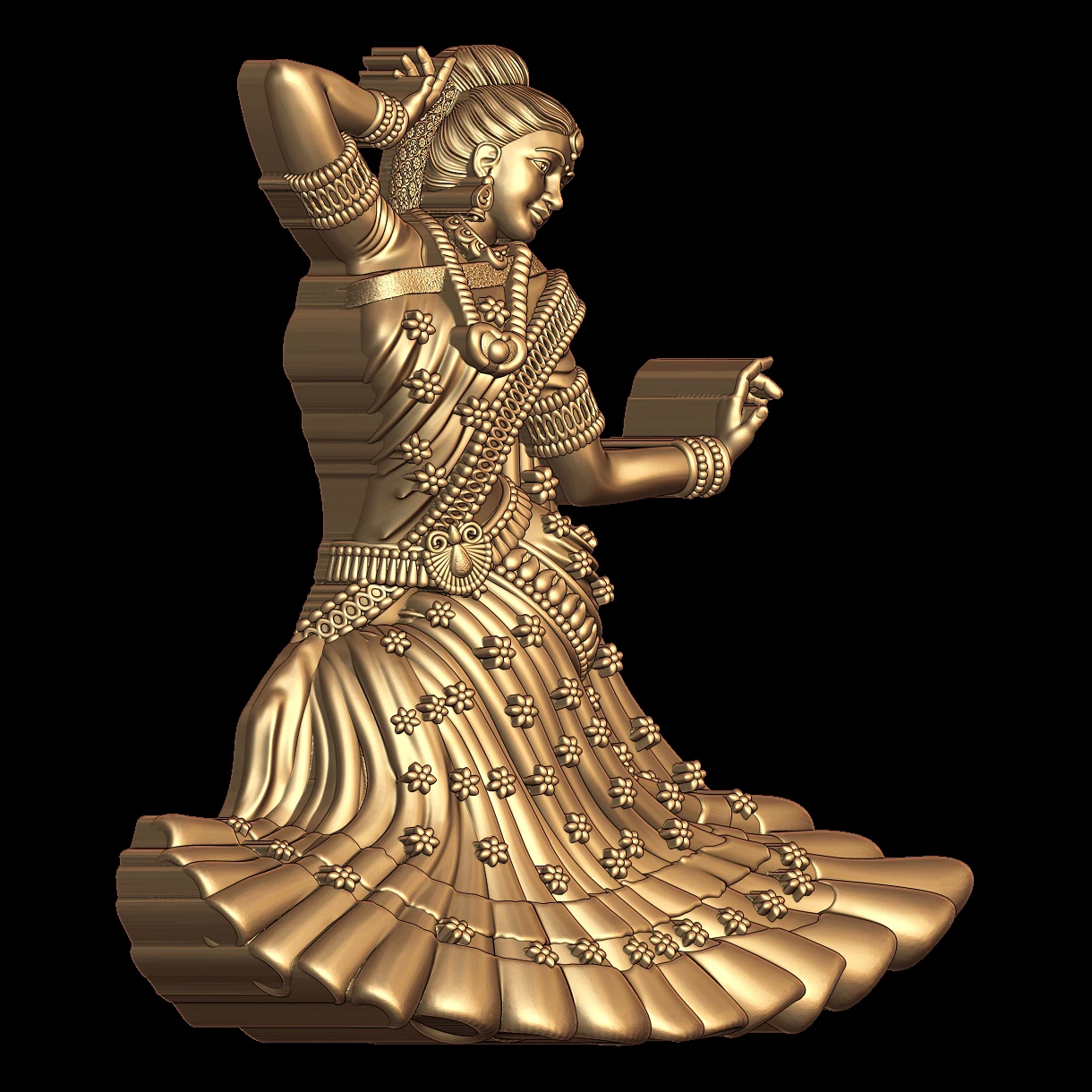 3D Model Of India Traditional Dance