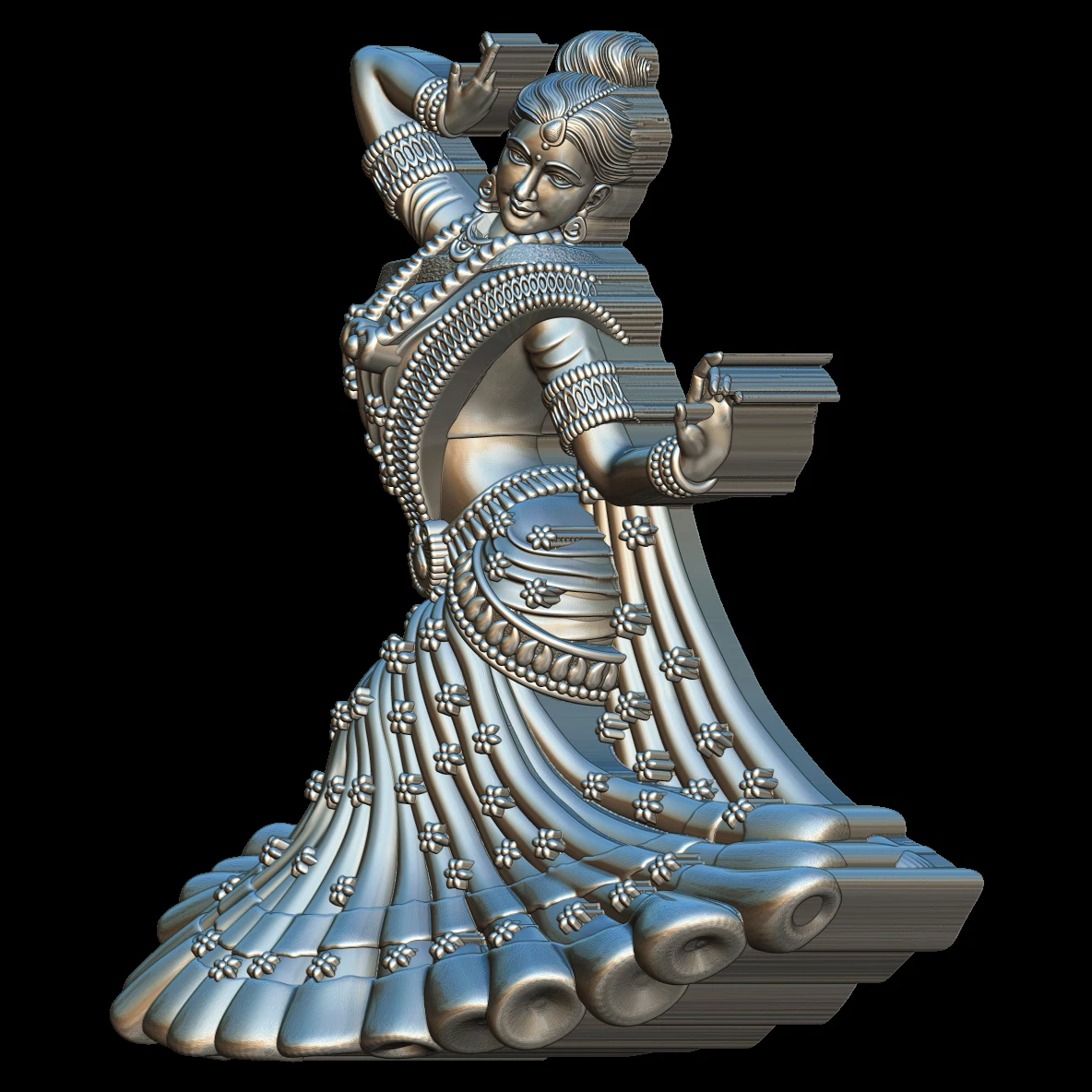 3D Model Of India Traditional Dance