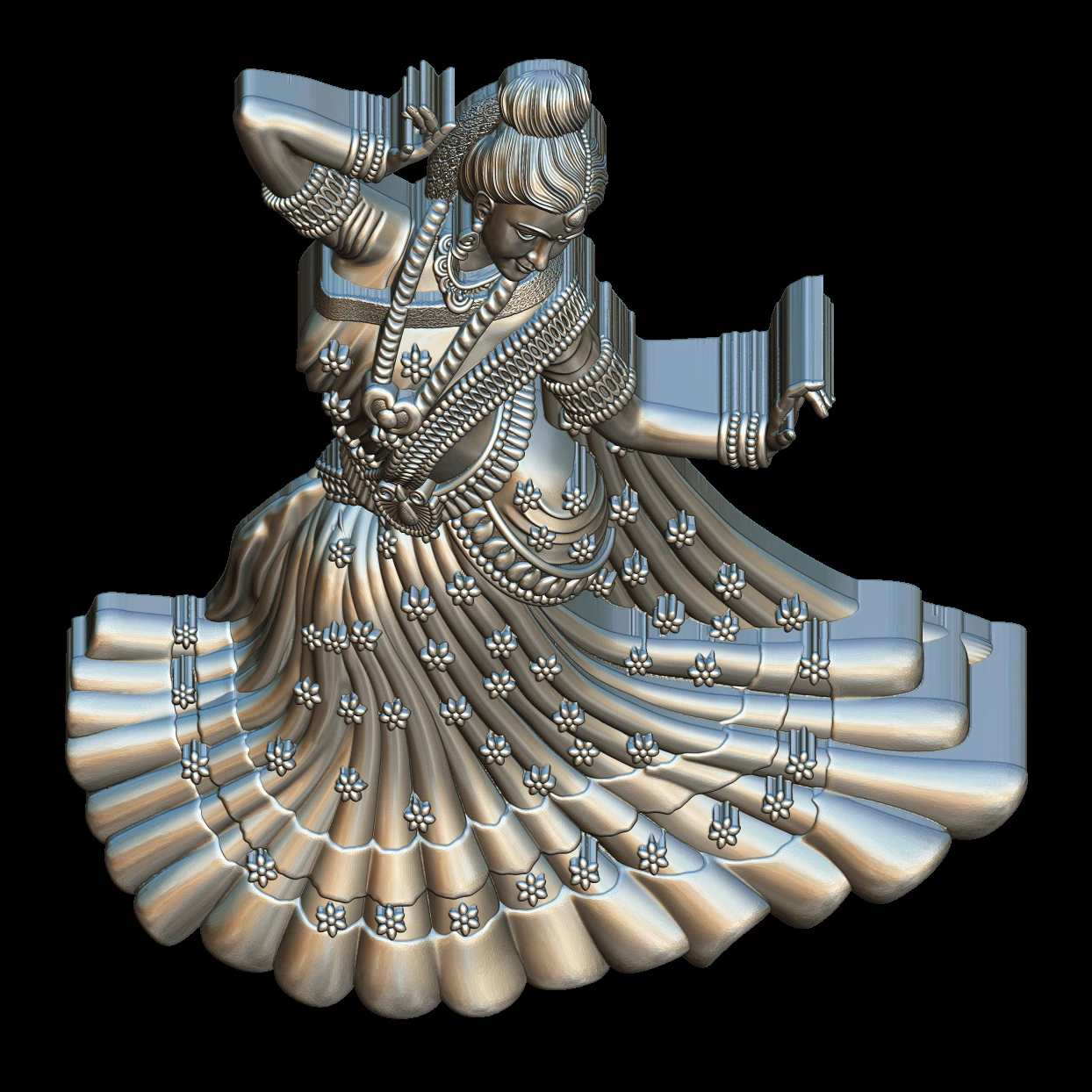 3D Model Of India Traditional Dance