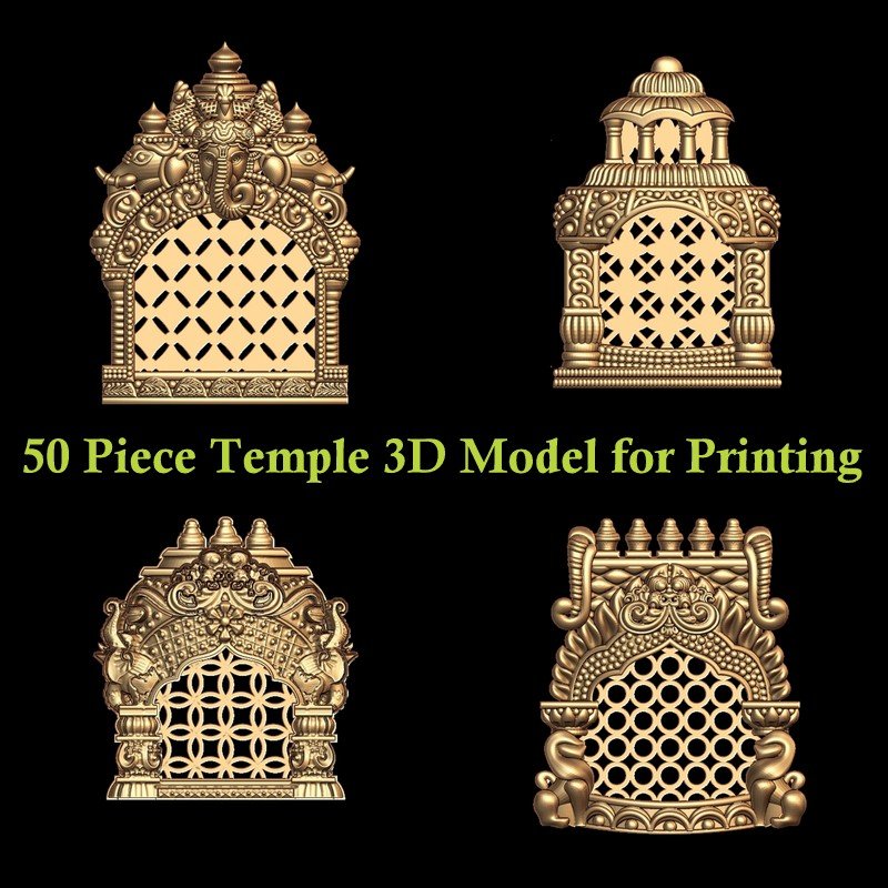 Stunning 50 piece Temple 3D Model for Printing