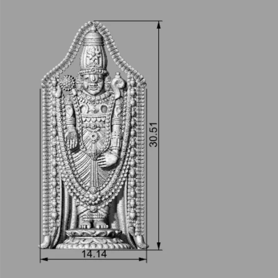 Tirupati Venkateswara Balaji 3D Model | STL