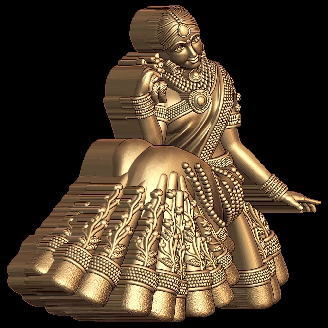 Indian Queen 3D Model | Indian Tradition