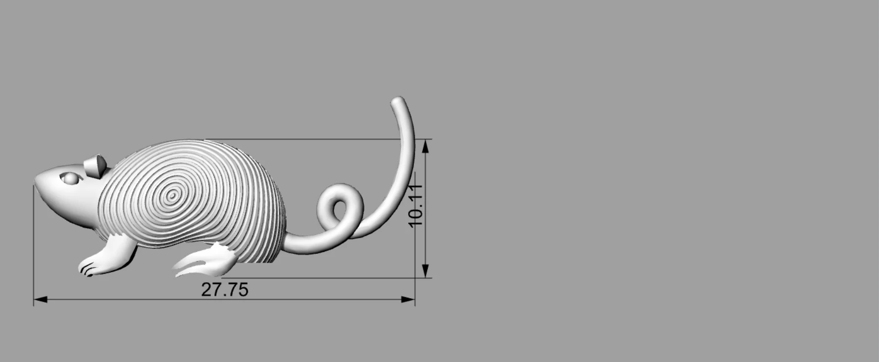 Rat 3D Model STL File