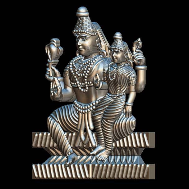Shiv Parvati 3D Model