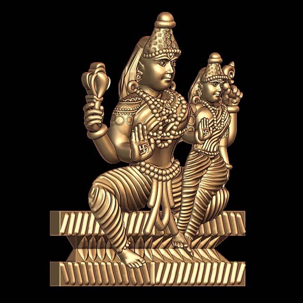 Shiv Parvati 3D Model