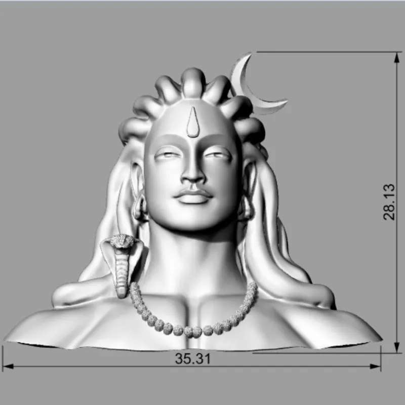 Adiyogi 3D Model - Divine Artistry