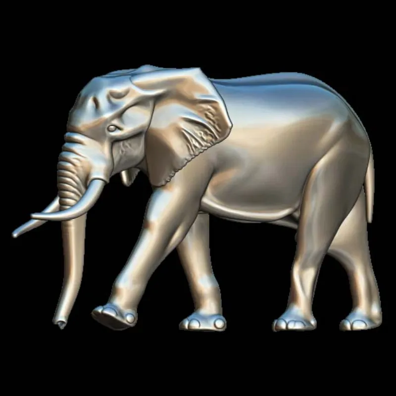 Elephant 3D Model STL and GLB File