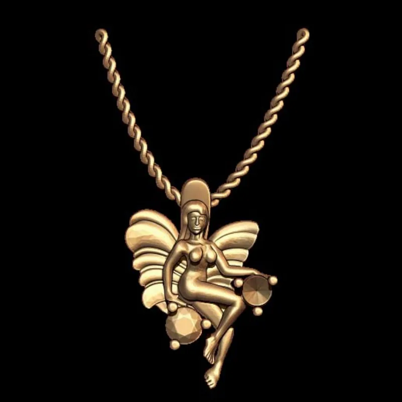 Exquisite Fairy Pendant 3D Model STL & 3DM