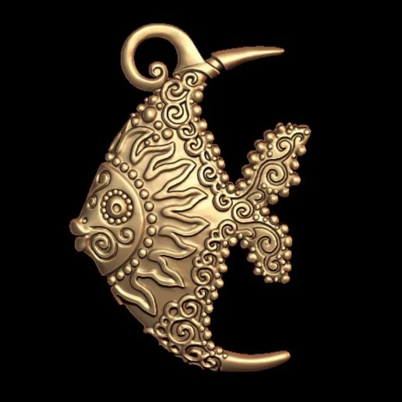 Exquisite Fish 3D Model STL & 3DM Files - Pendant Design