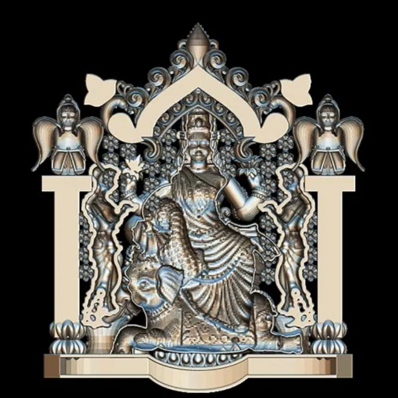 Goddess Lakshmi 3D Model 3DM file - Prosperity and Abundance