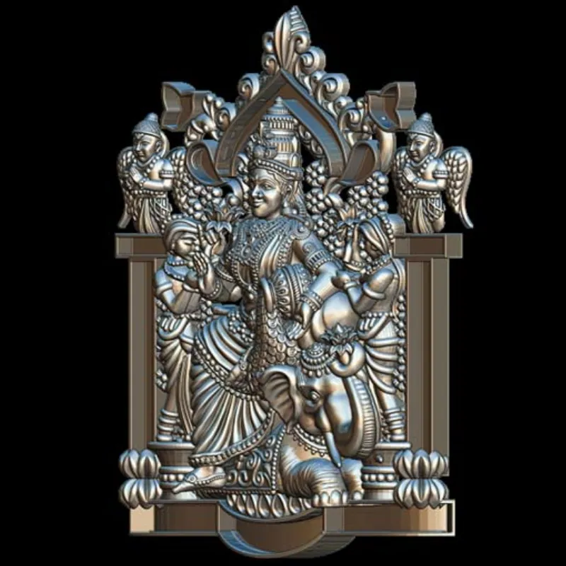 Goddess Lakshmi 3D Model 3DM file - Prosperity and Abundance