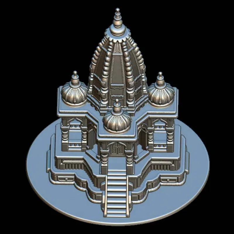 Buy Kashi Vishwanath Temple 3D Print Ready - Exquisite Pendant Replica