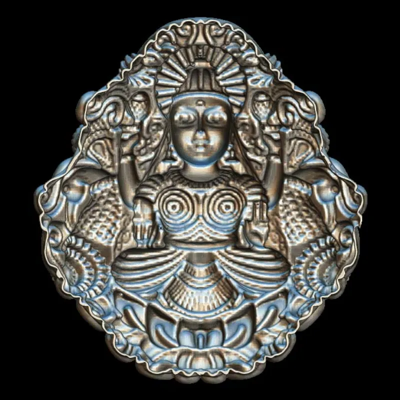 Lakshmi devi 3D Model Print Ready - Spiritual Beauty Captured