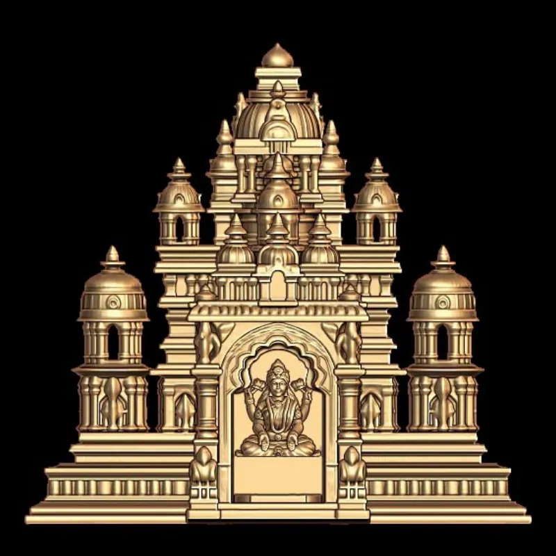 Exquisite Lakshmi Temple 3D Design for Jewelry - Shop Now!