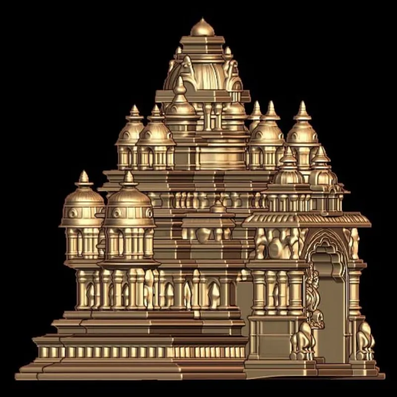 Exquisite Lakshmi Temple 3D Design for Jewelry - Shop Now!