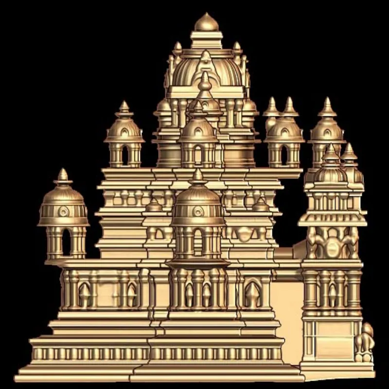 Exquisite Lakshmi Temple 3D Design for Jewelry - Shop Now!