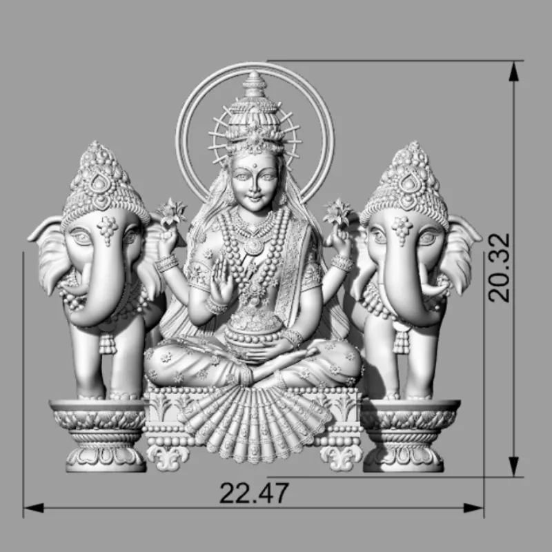 Divine Laxmi 3D Model for 3D Printing - STL File