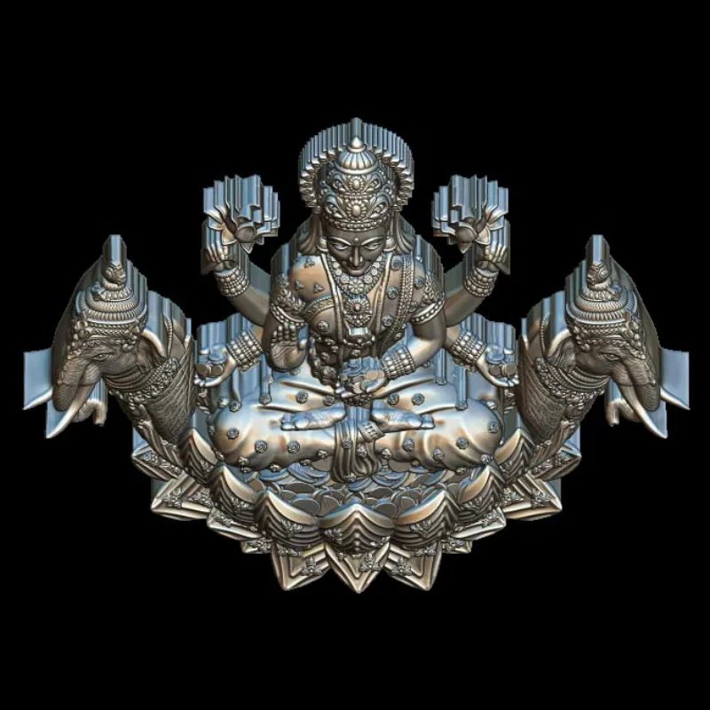 Buy Laxmi 3D Model - Goddess of Wealth | Prosperity Symbol