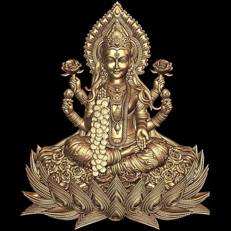 Laxmi 3D Model STL File - Prosperity and Abundance