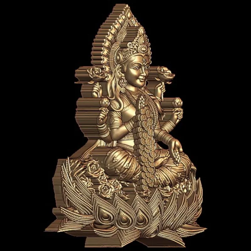 Laxmi 3D Model STL File - Prosperity and Abundance
