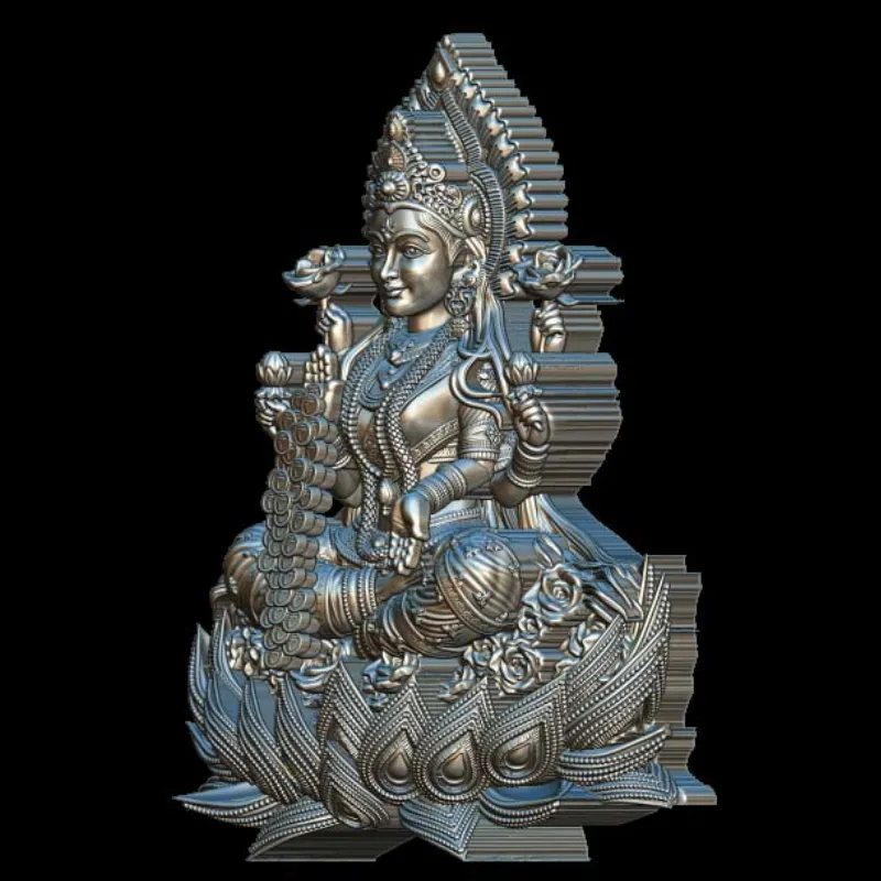 Laxmi 3D Model STL File - Prosperity and Abundance
