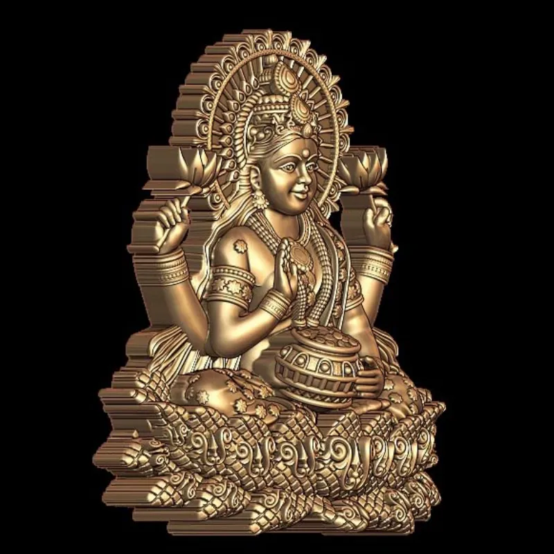 Laxmi Devi 3D Model - Exquisite Printable STL File