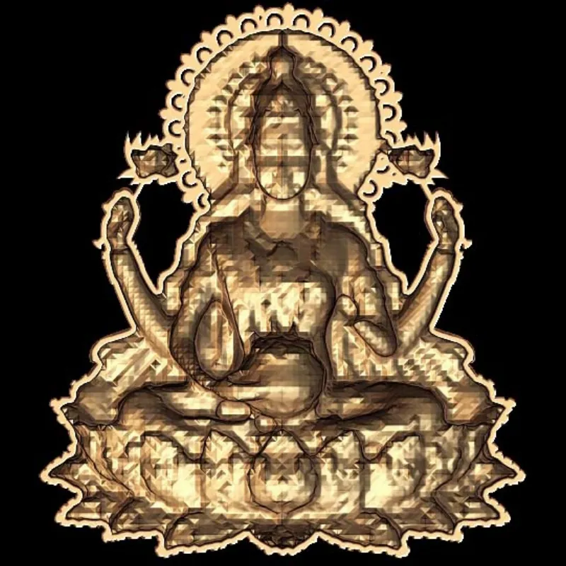 Laxmi Devi 3D Model - Exquisite Printable STL File