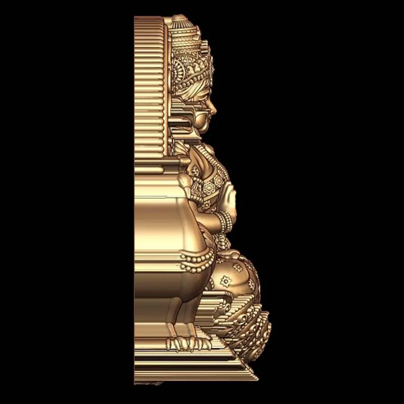 Exquisite Laxmi with Peacock 3D Model STL File - Divine Artistry at Its ...