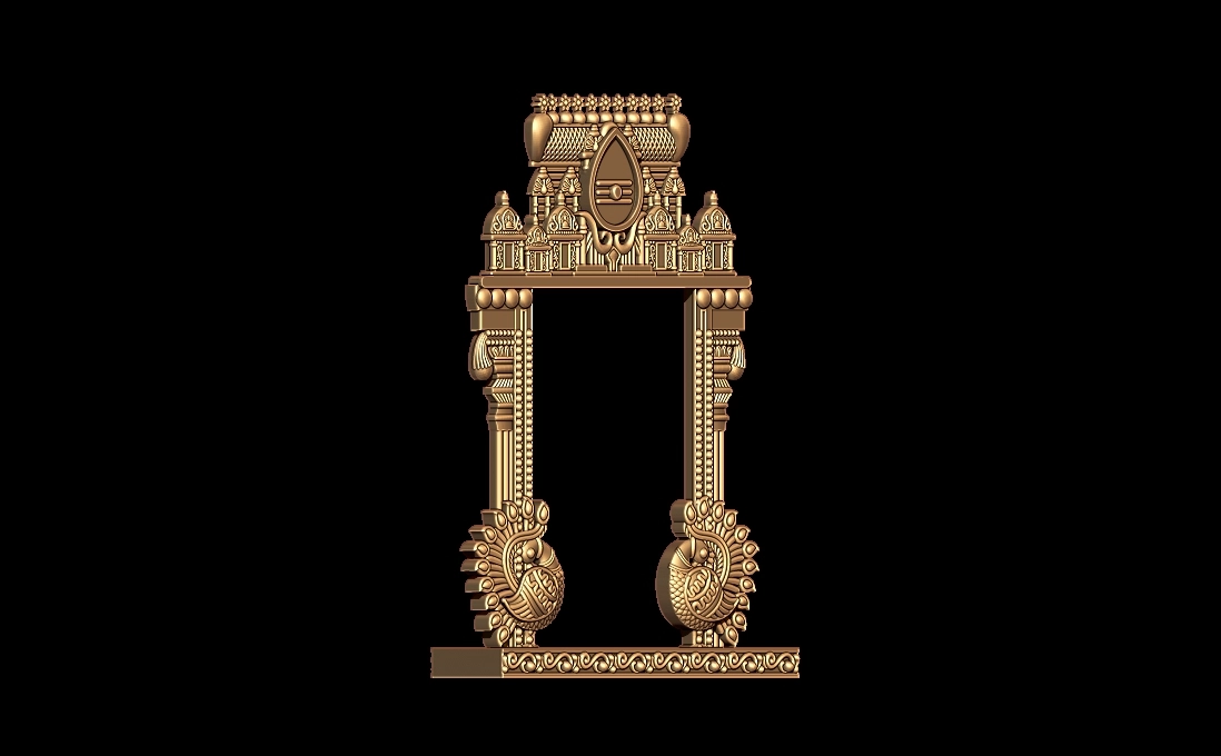Temple Frame 3D Model STL File