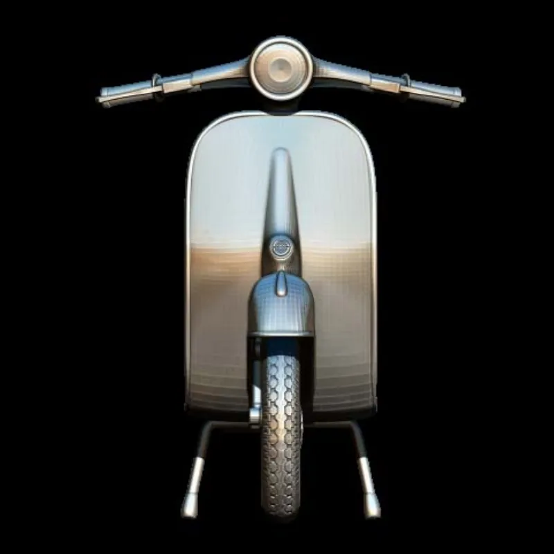 Vintage Scooter 3D Model STL & 3DM - Detailed Pendant Design