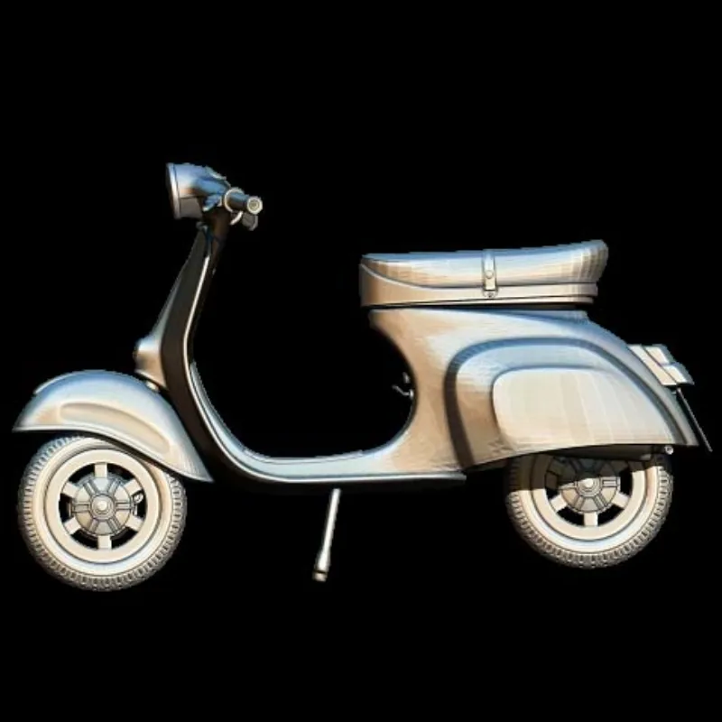 Vintage Scooter 3D Model STL & 3DM - Detailed Pendant Design